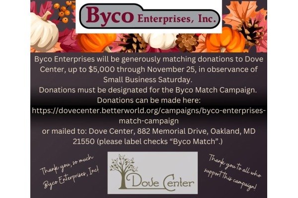 Byco Enterprises Match Campaign | Dove Center | BetterWorld