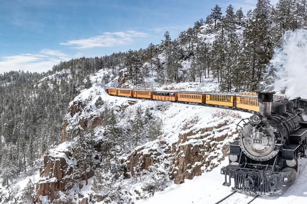 Durango & Silverton Narrow Gauge Railroad Cascade Canyon Winter Train ...