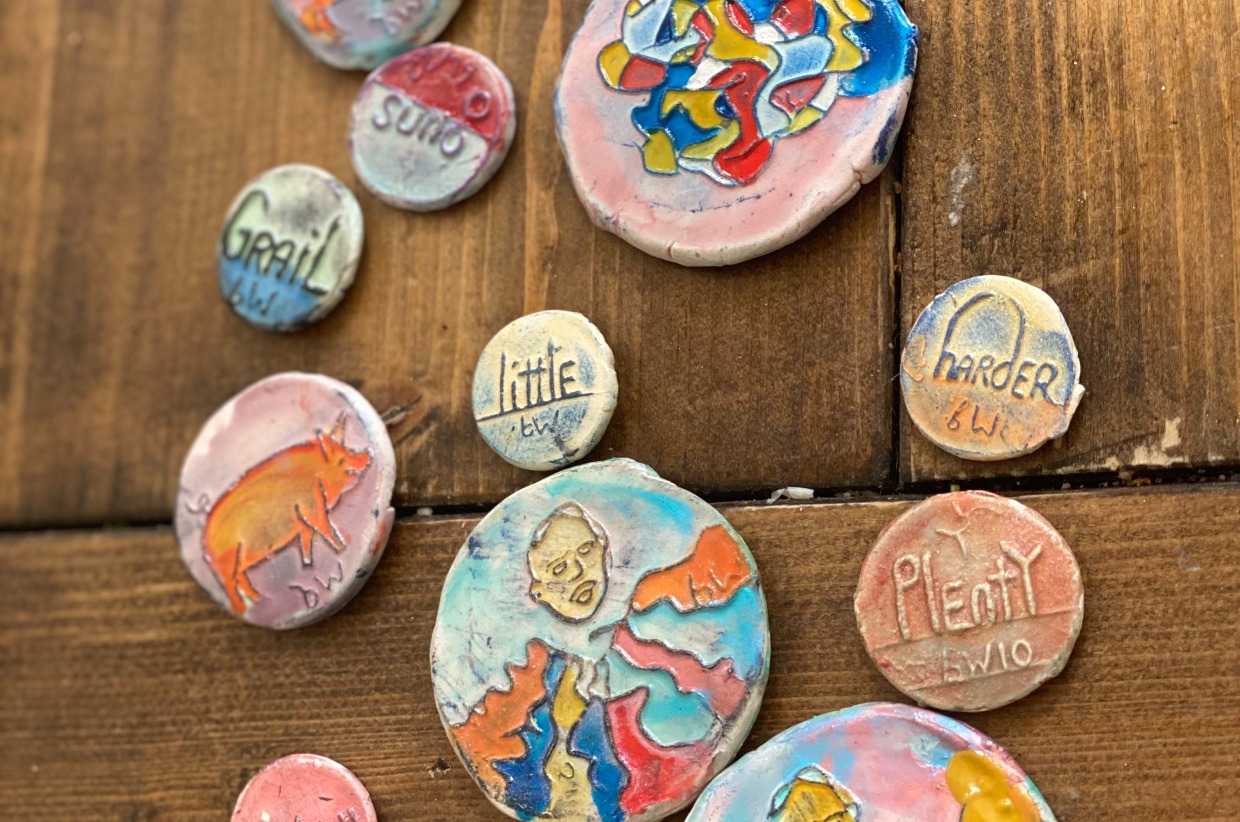 Painting and Ceramic Coins By artist Beriah Wall | Farm-to-table ...