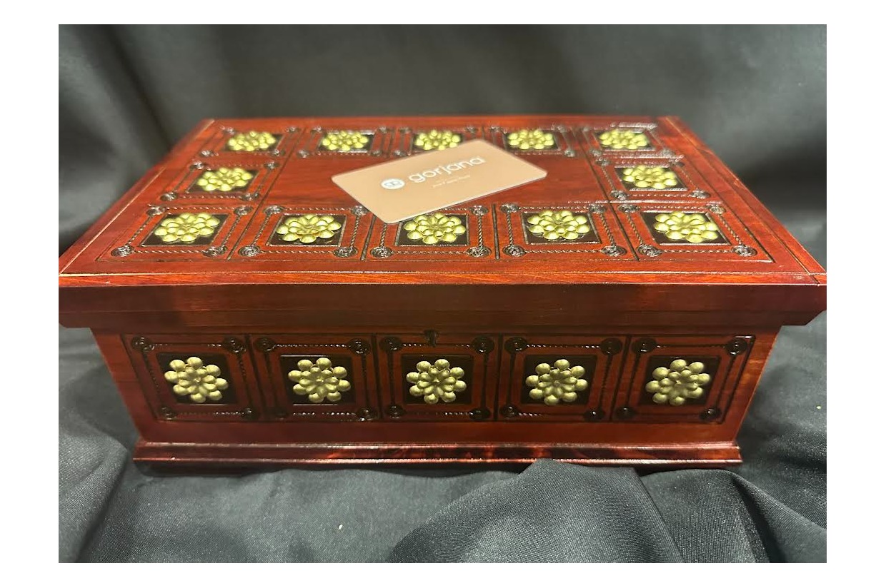 Gorjana Jewelry Gift Card & Decorated Wooden Box | 2025 CCMH Holiday ...