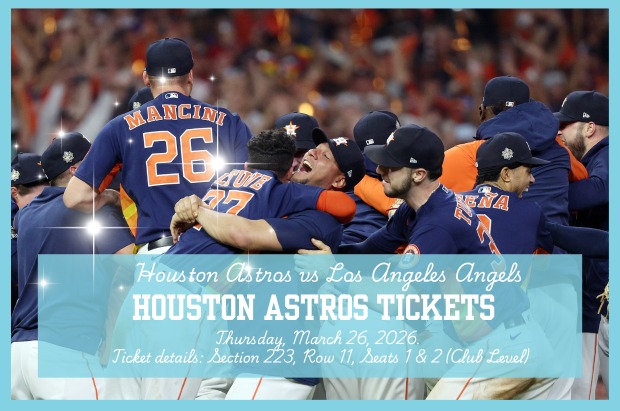 Houston Astros- 2 Club Level Tickets for Opening Day | Deerwood ...