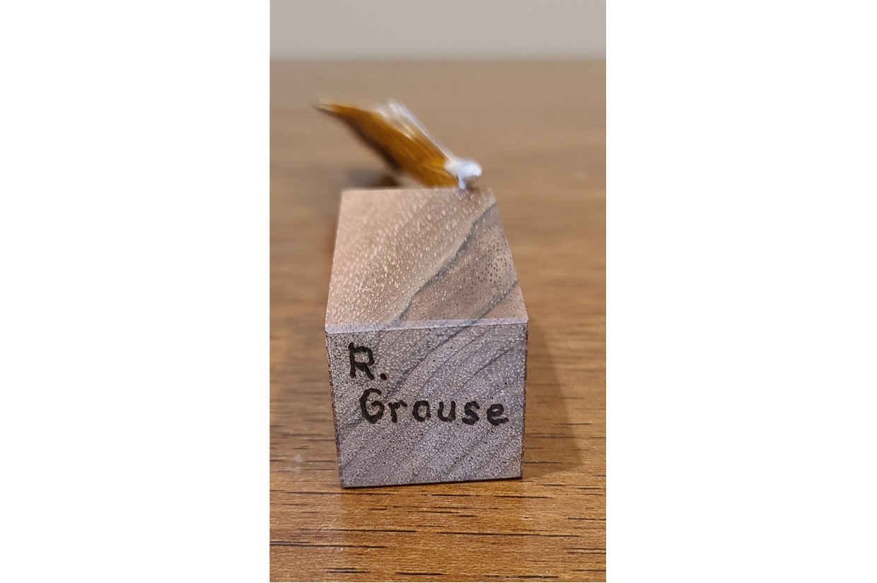 Gary Yoder Hand Carved Ruffed Grouse Feather | Festival of Trees 2021 ...