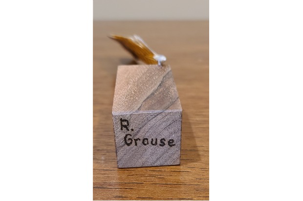 Gary Yoder Hand Carved Ruffed Grouse Feather | Festival of Trees 2021 ...