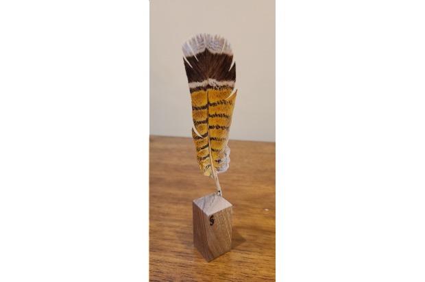 Gary Yoder Hand Carved Ruffed Grouse Feather | Festival of Trees 2021 ...