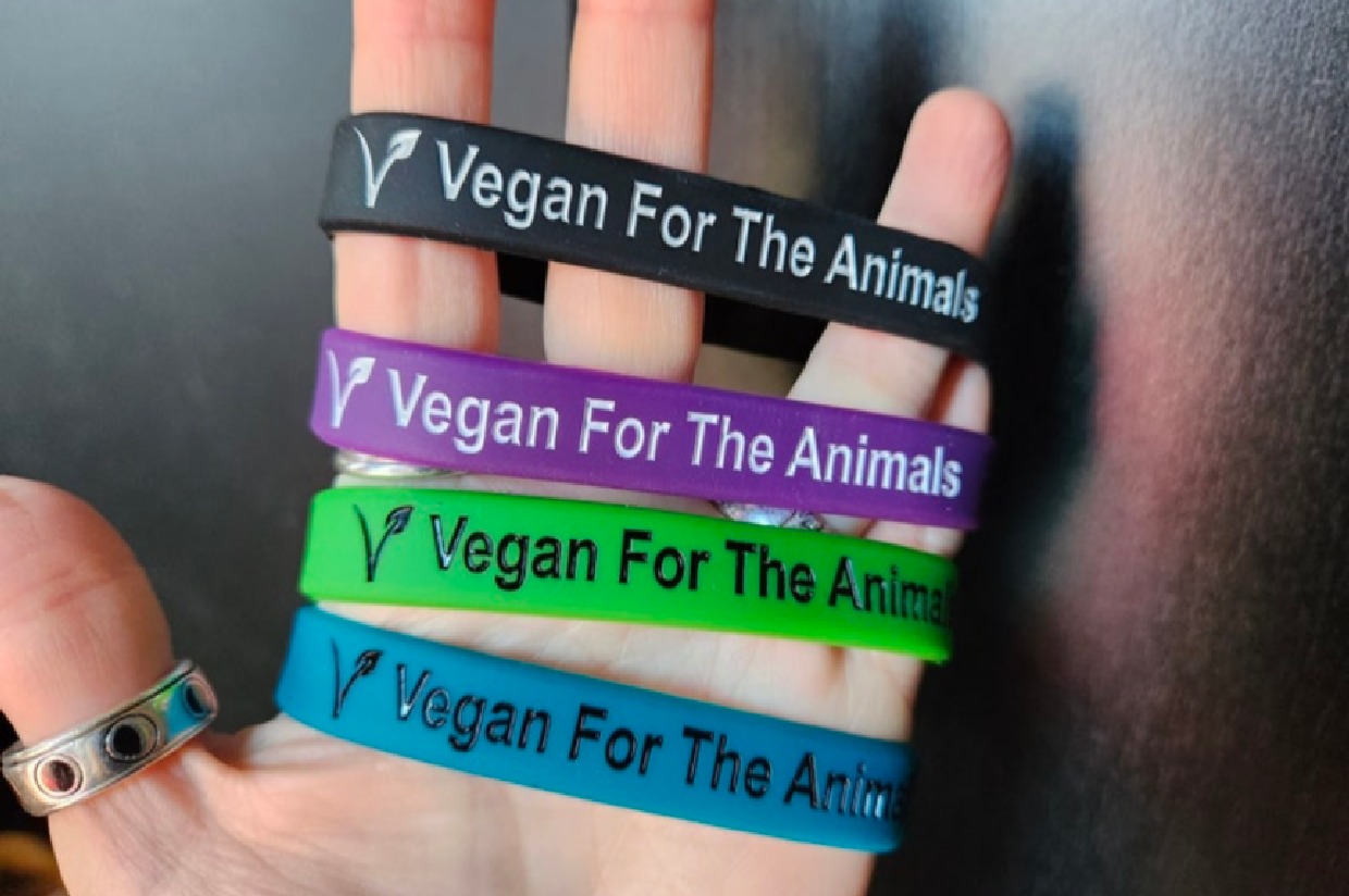 Vegan For The Animals End Speciesism Silicone Wristband by ...
