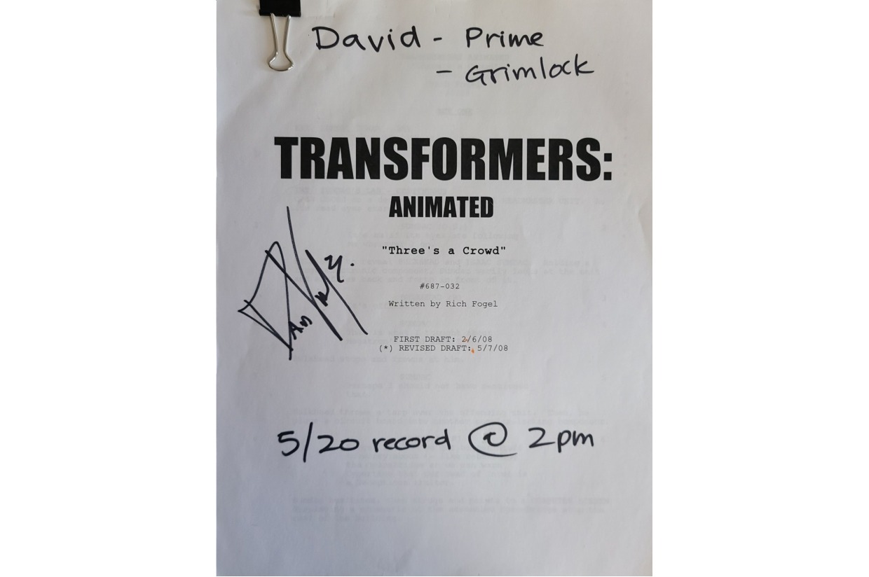 Transformers Script SIGNED | Sixth Annual Win Place Home Silent Auction ...