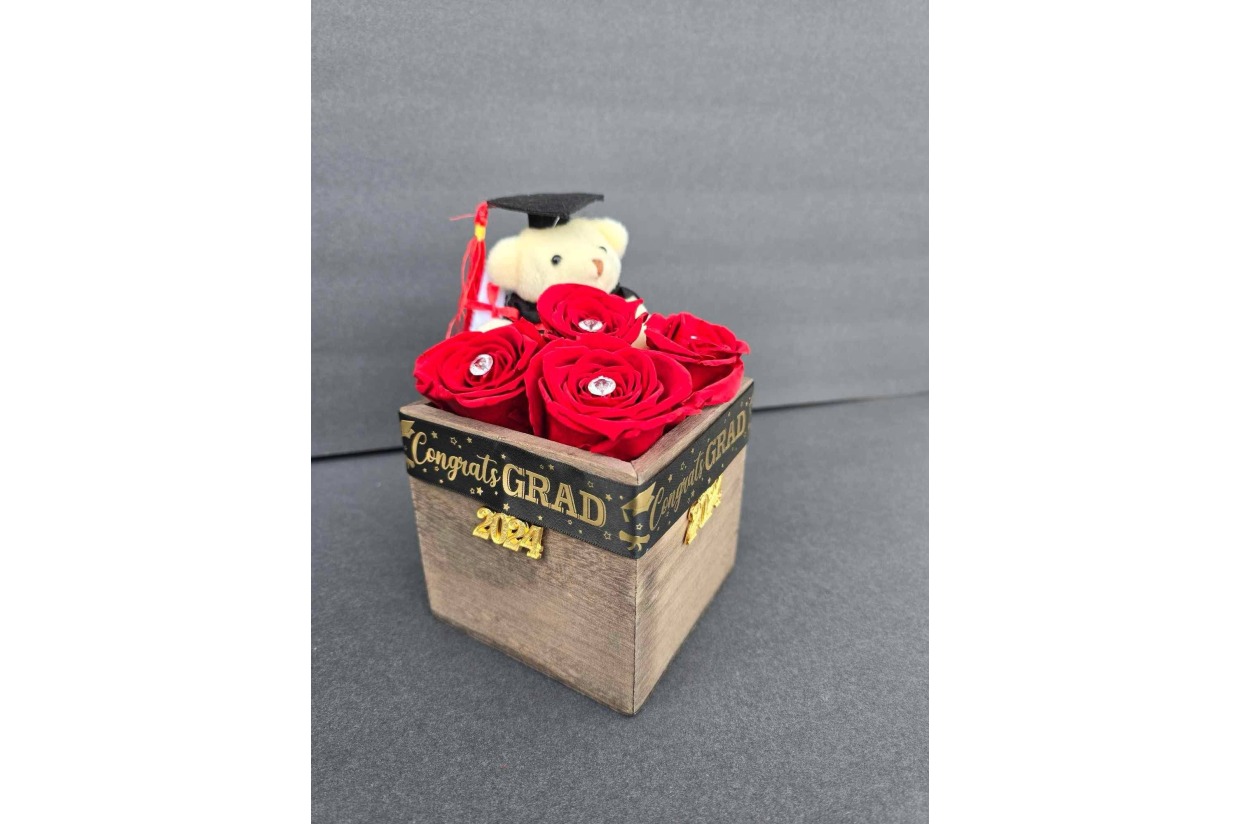 Graduation Forever Roses & Bear | Silent Auction 2024 | Citrus Glen ...