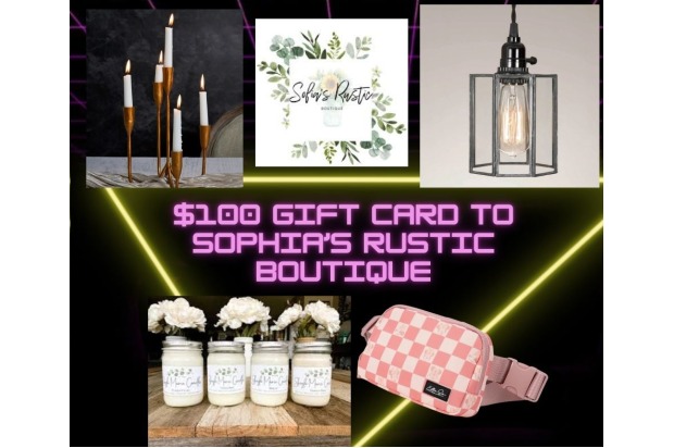 $100 Gift Card to Sophia’s Rustic Boutique | SJA Parish Fair 2024 Silent Auction | St. Joan of ...
