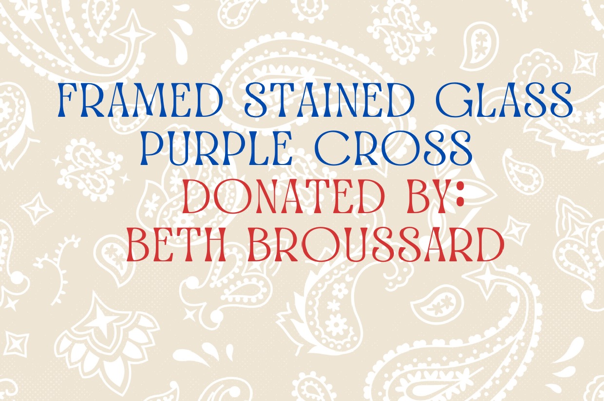 Framed Stained Glass Purple Cross | SJA Parish Fair 2025 Silent Auction ...