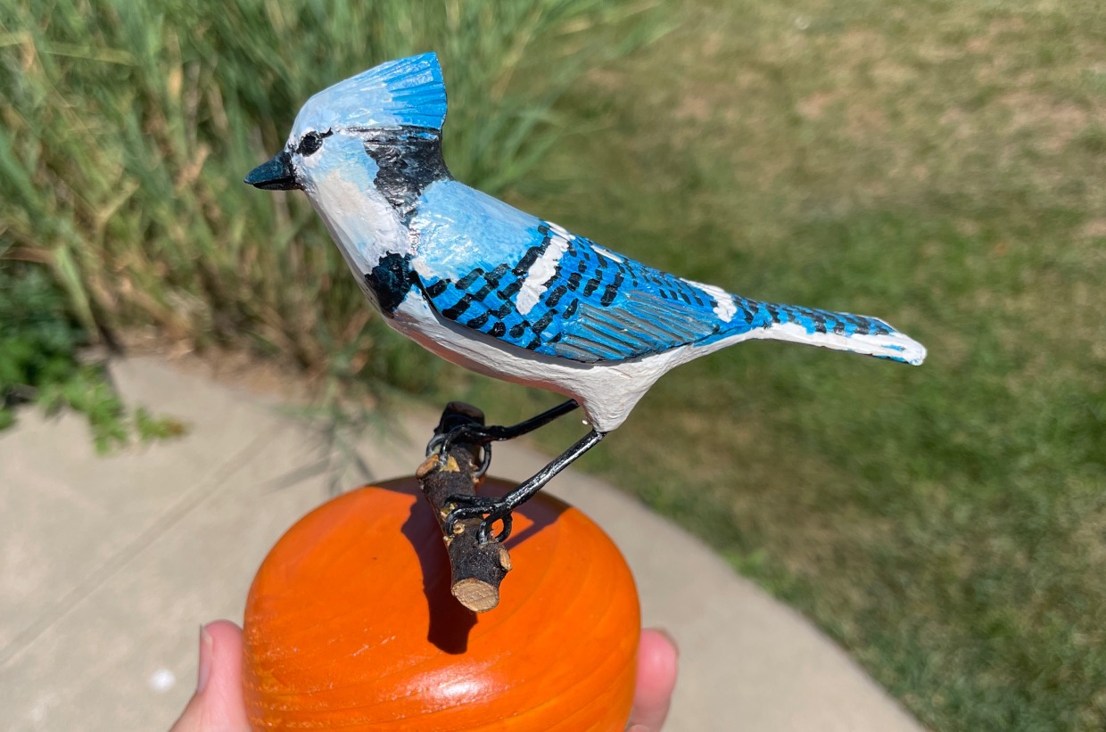 Hand carved and painted blue jay | 2023 stalker lake LRCC fundraiser ...
