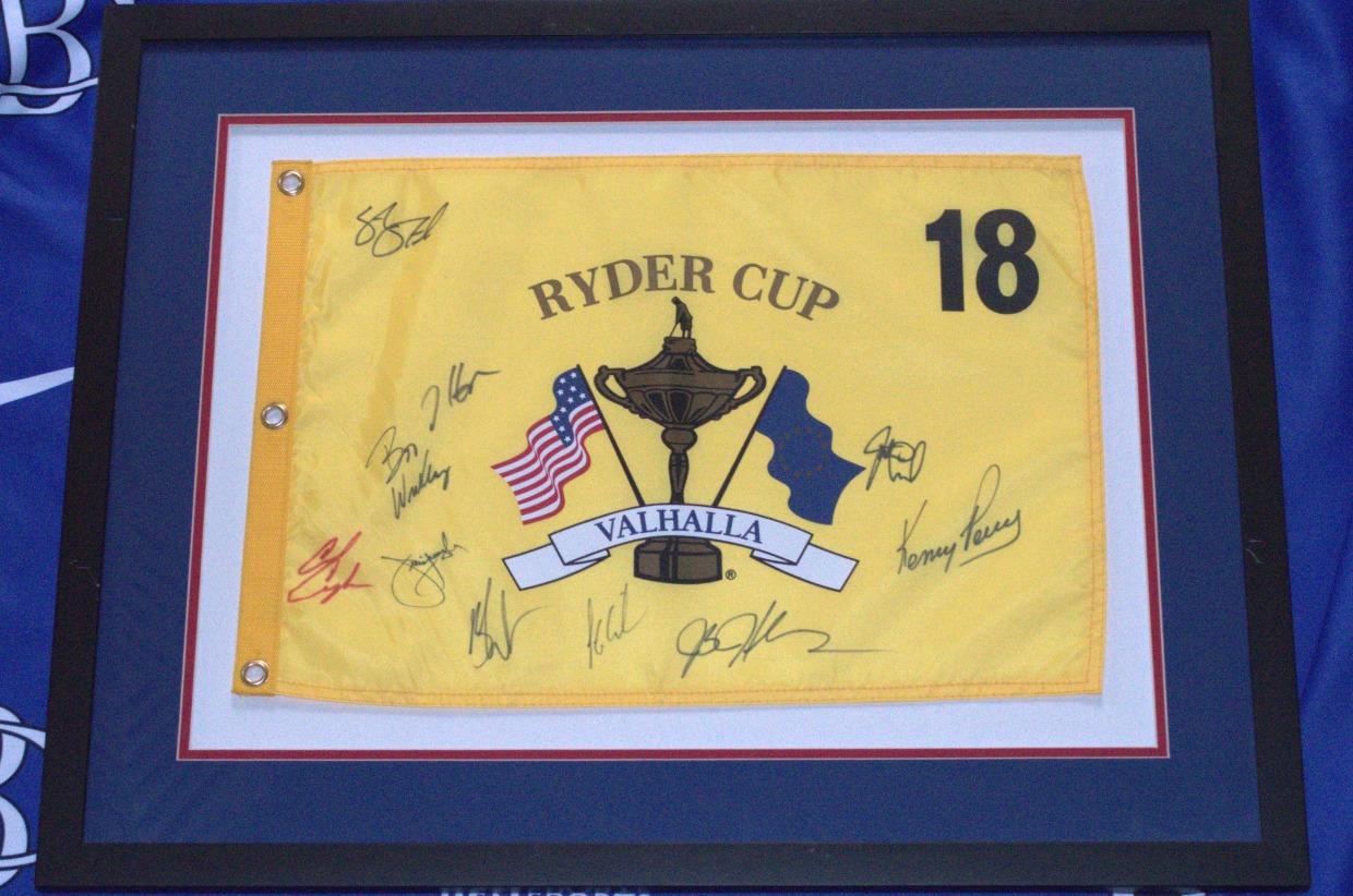 2008 U.S. Multi-signed Ryder Cup 18th Hole Flag | CBABC Cornhole ...