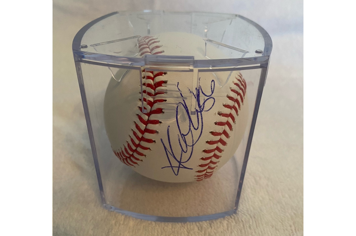 Kole Calhoun signed baseball | Do it for Declan Silent Auction | Cure ...