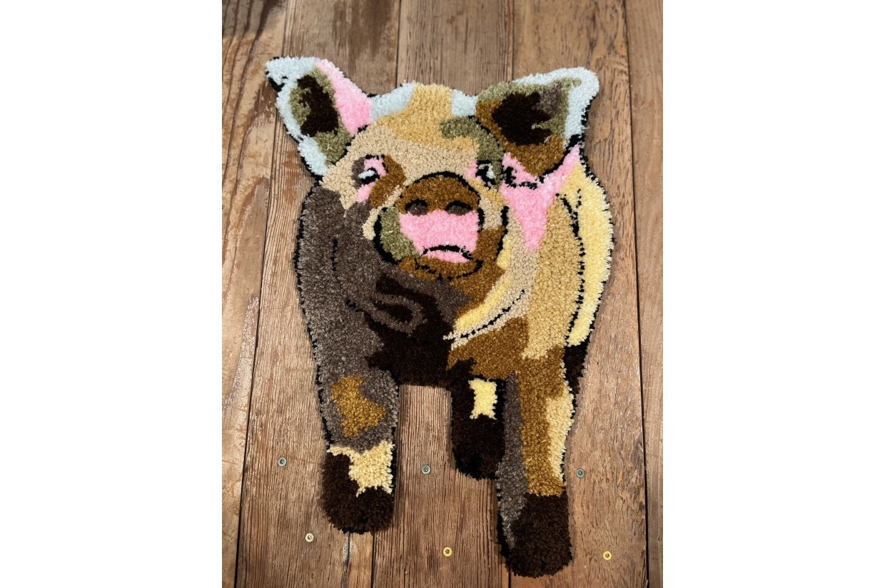 Vegan Rug/Wall Hanging of Charlotte the Pig — 2024 Lancaster Farm ...