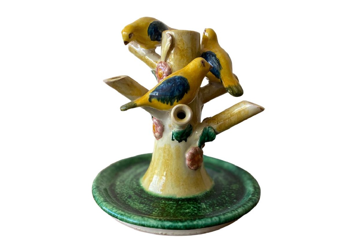 Vintage folk Art Sculpture or Vase made by ND Dolfi, Tuscany, Italy ...