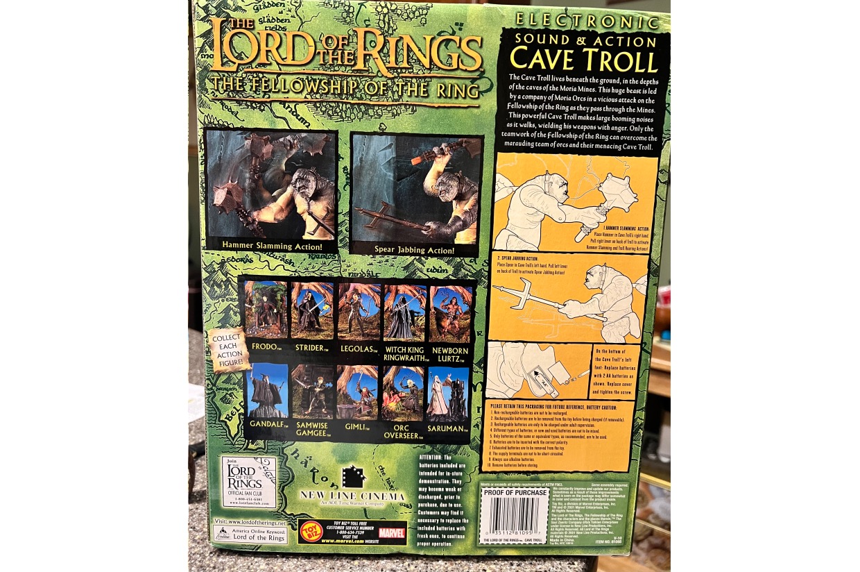 LOR Cave Troll with Sound & Action from Lord of the Rings, 10" Action ...