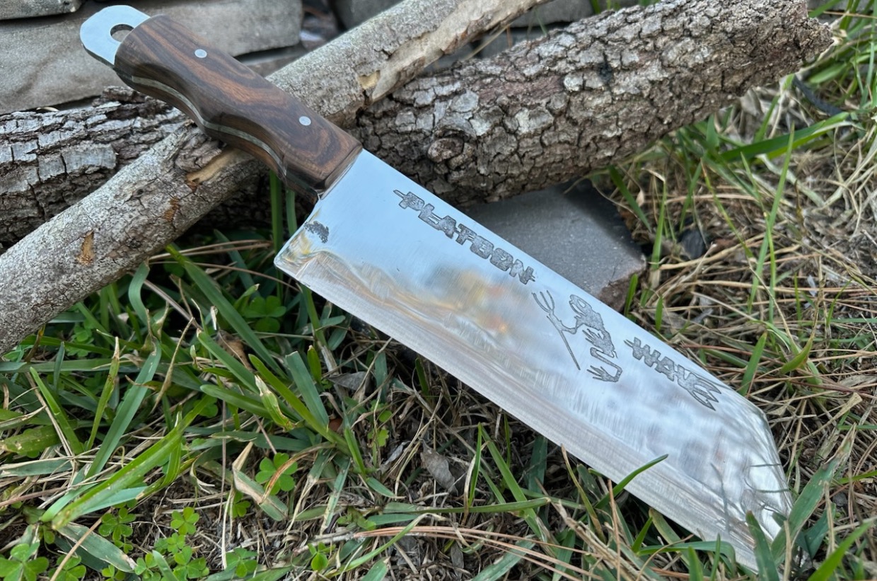 Platoon Wave Hand-Forged High Carbon Steel Seax (Knife) | Frogman Swim ...