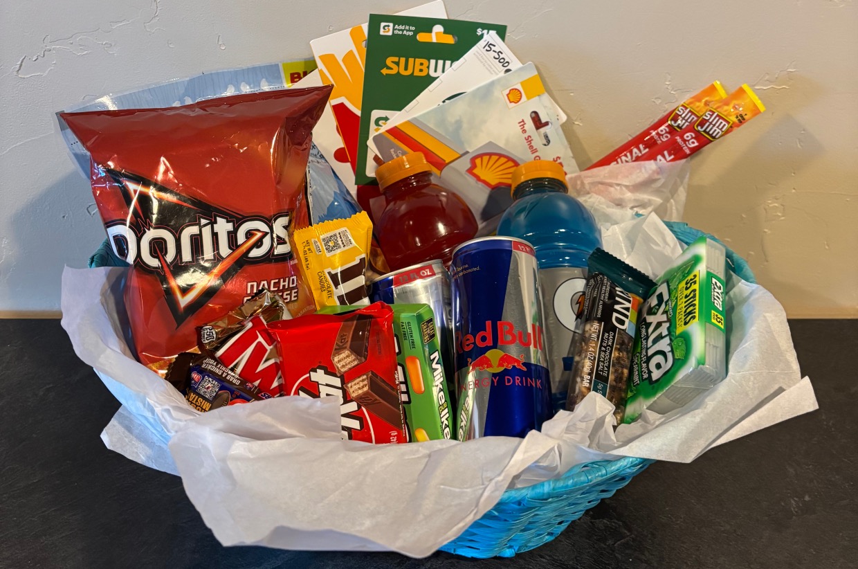 "Hit the Road Jack" with Snacks- Road Trip Basket | March for Missions ...