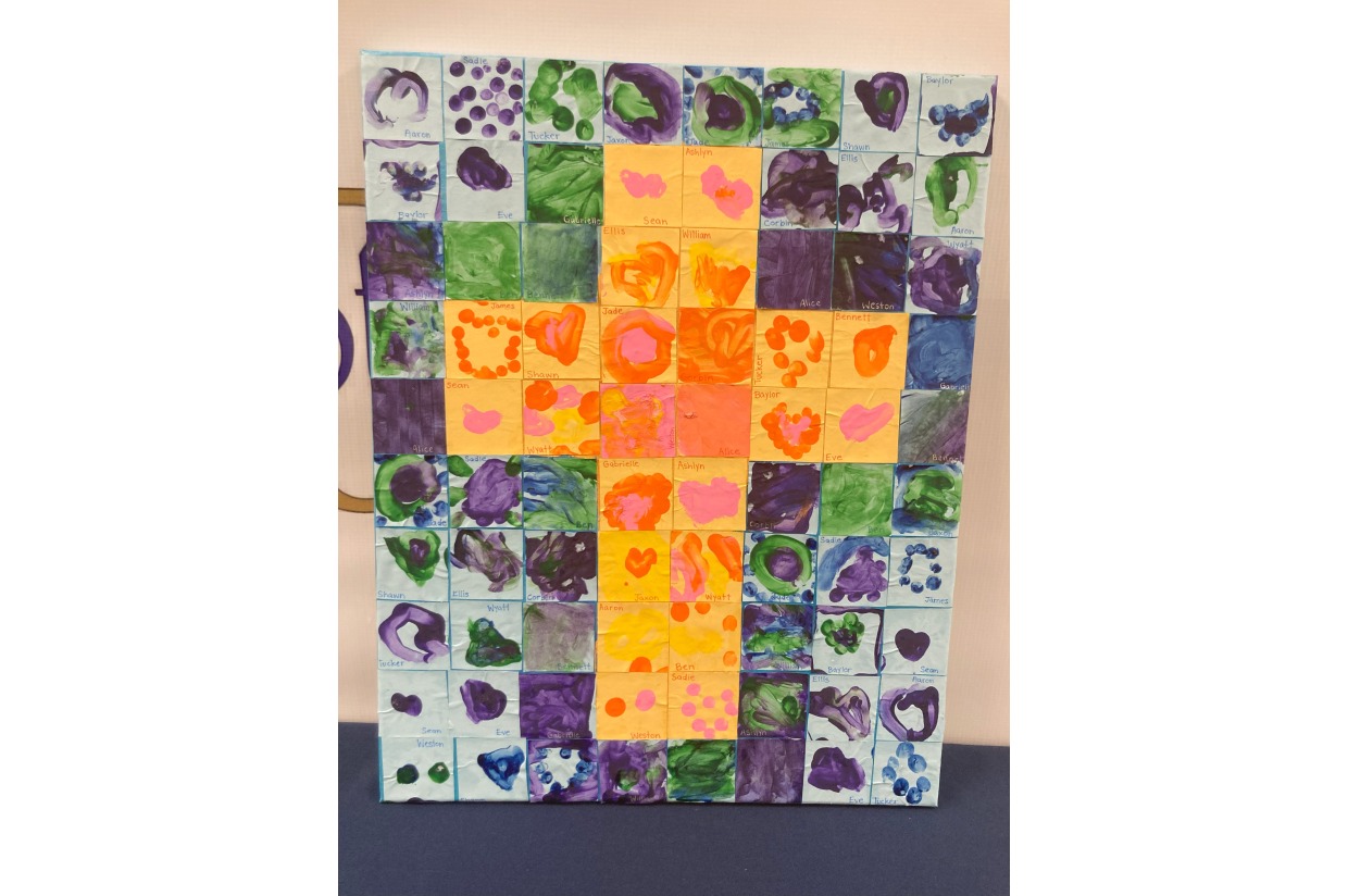 Kindergarten Fingerprint Cross | Around the World: St. John the Baptist ...
