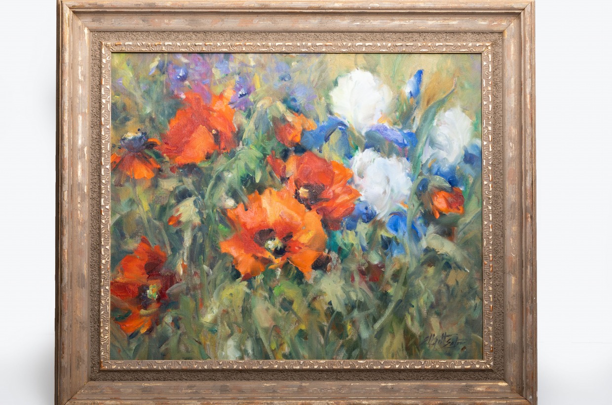 July Spring original oil framed painting | Christikon 2024 Benefit ...