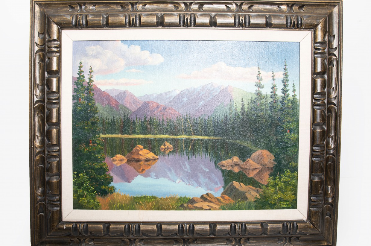 Reflections on the High Country original acrylic framed art S75 ...