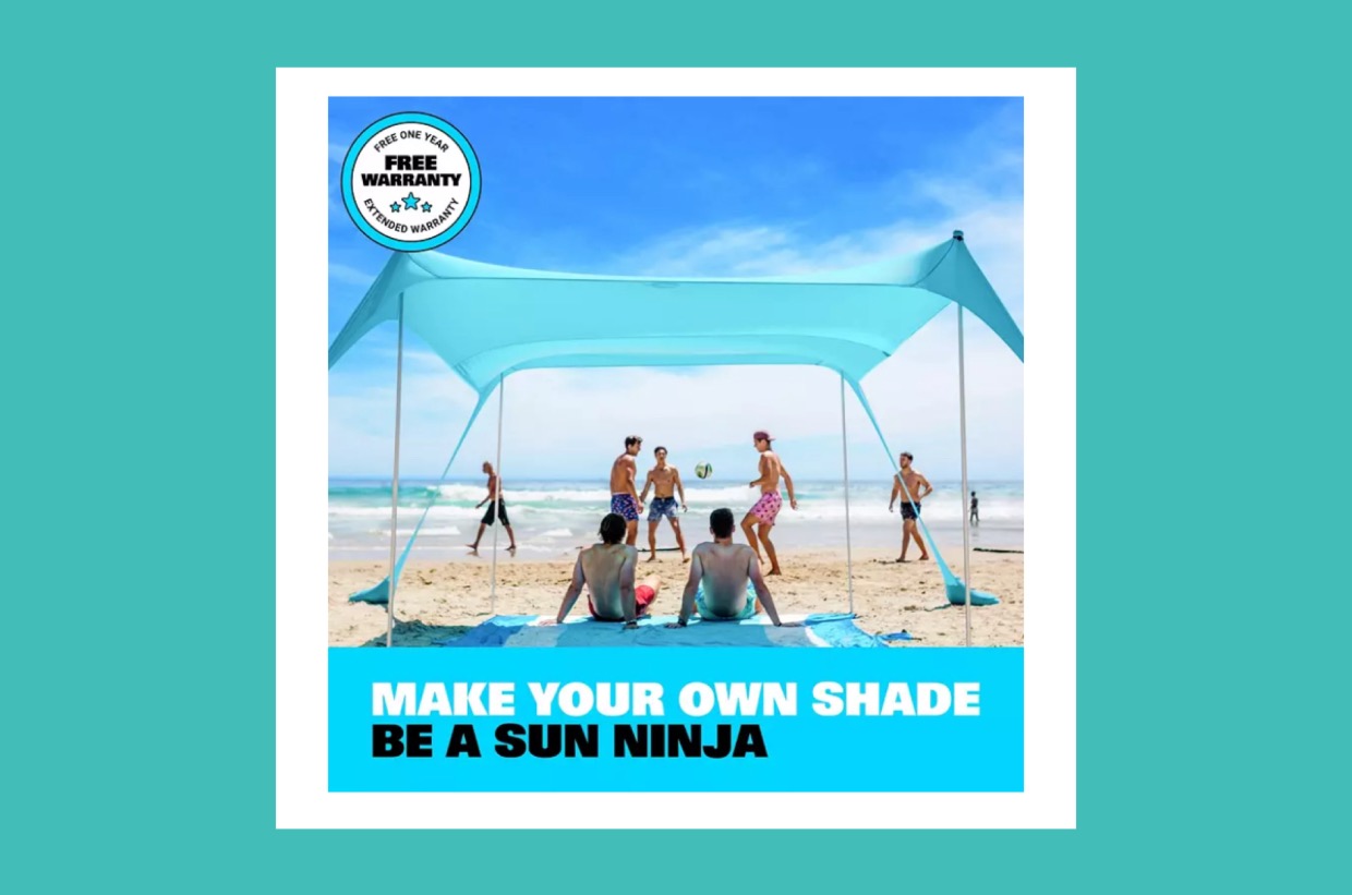 Sun Ninja 8-person beach tent | PGFTOUR24 Online Auction | Parker Gill ...