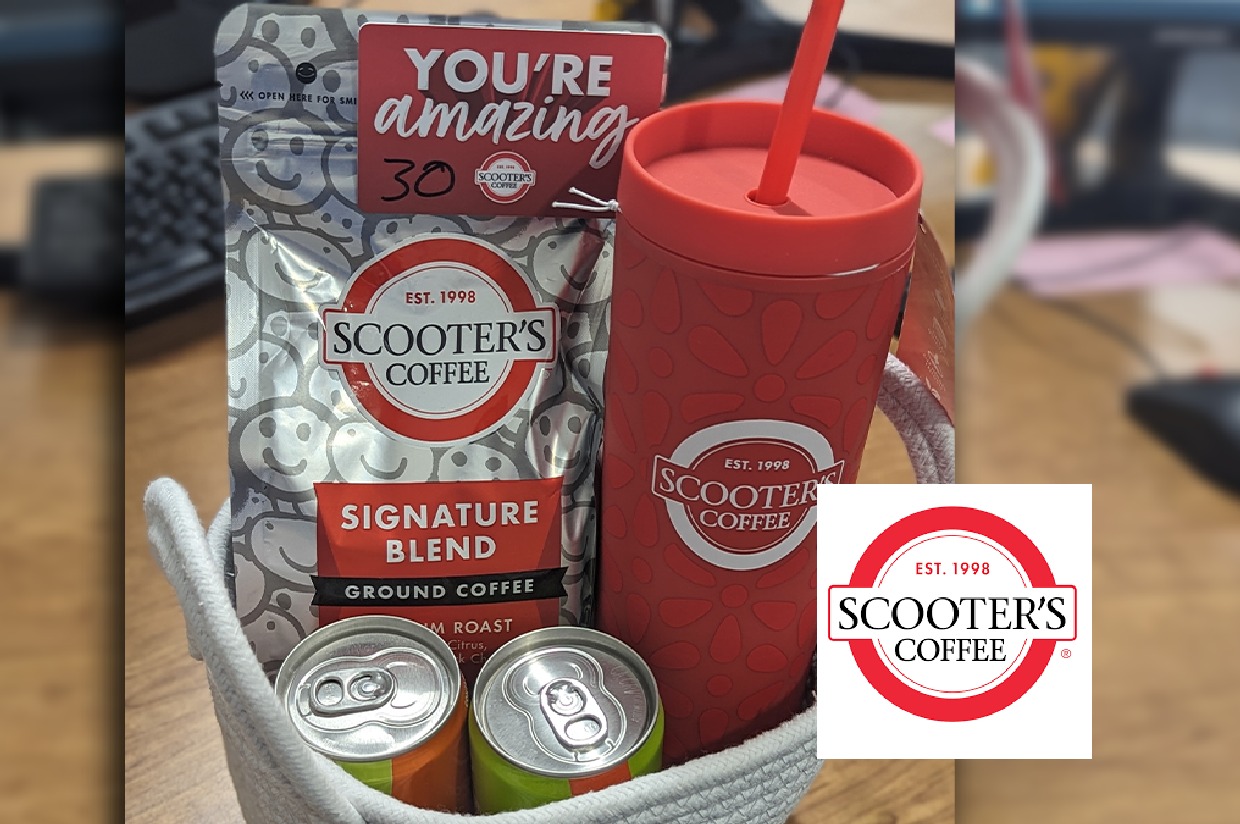 Scooter's Coffee gift card and basket! — 2024 Gering DECA Silent ...