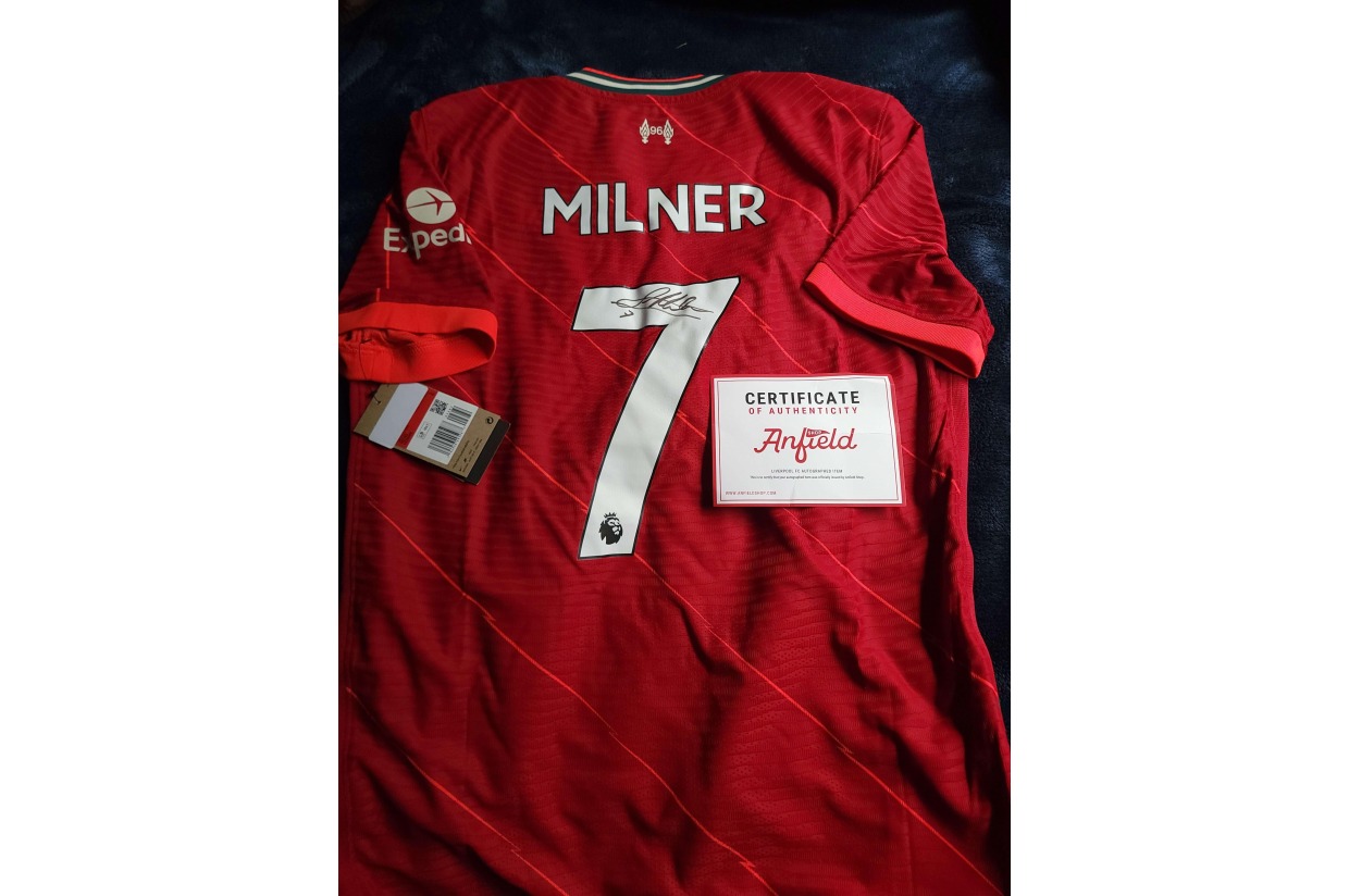 James Milner Autographed Jersey | AmericanScouser.com Silent Auction ...