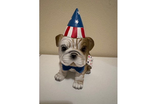 Patriotic Bulldog Statue | Lily's Pad Rescue Fall Harvest/Winter ...