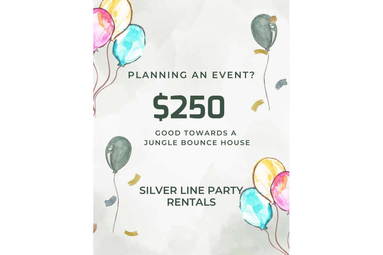 $250 Gift Certificate towards a Jungle Bounce House Rental Silver Line ...