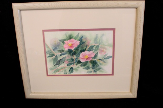 Jill Kinmont Boothe Original Watercolor Painting "Wild Rose Patch ...