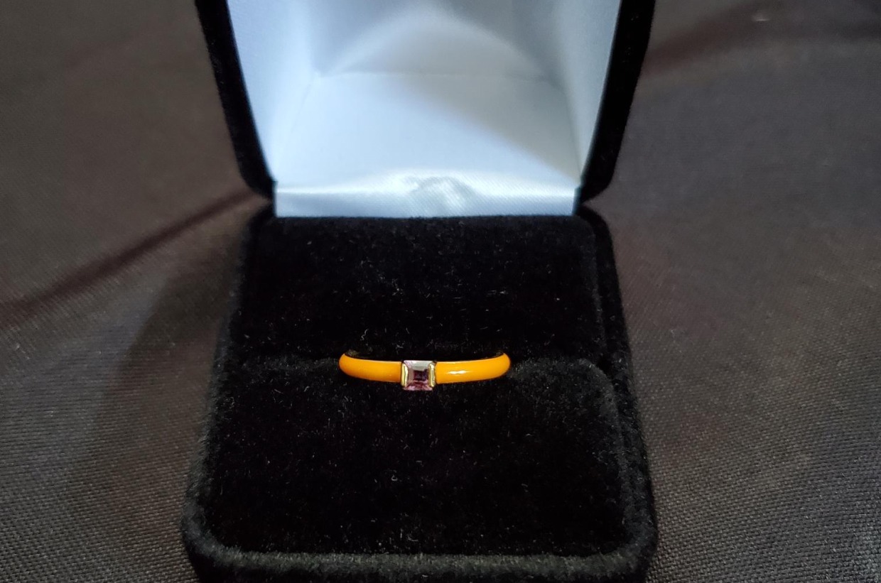 #405 Orange Enamel Ring | Roy's Kids Annual Auction 2025 | Roy's Kids ...