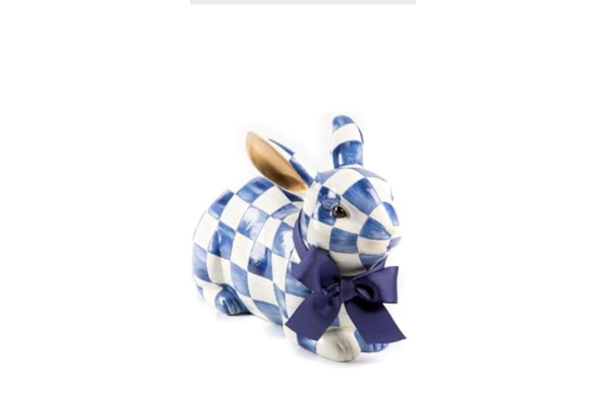 #806 Mackenzie Childs Bunny Figurine- Royal Blue | Roy's Kids Annual ...