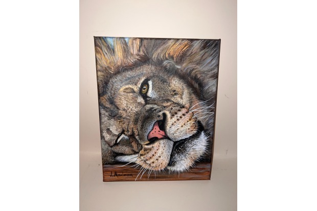 Oil Painting of Tafari the Lion | Cedarhill Animal Sanctuary 3rd Annual ...