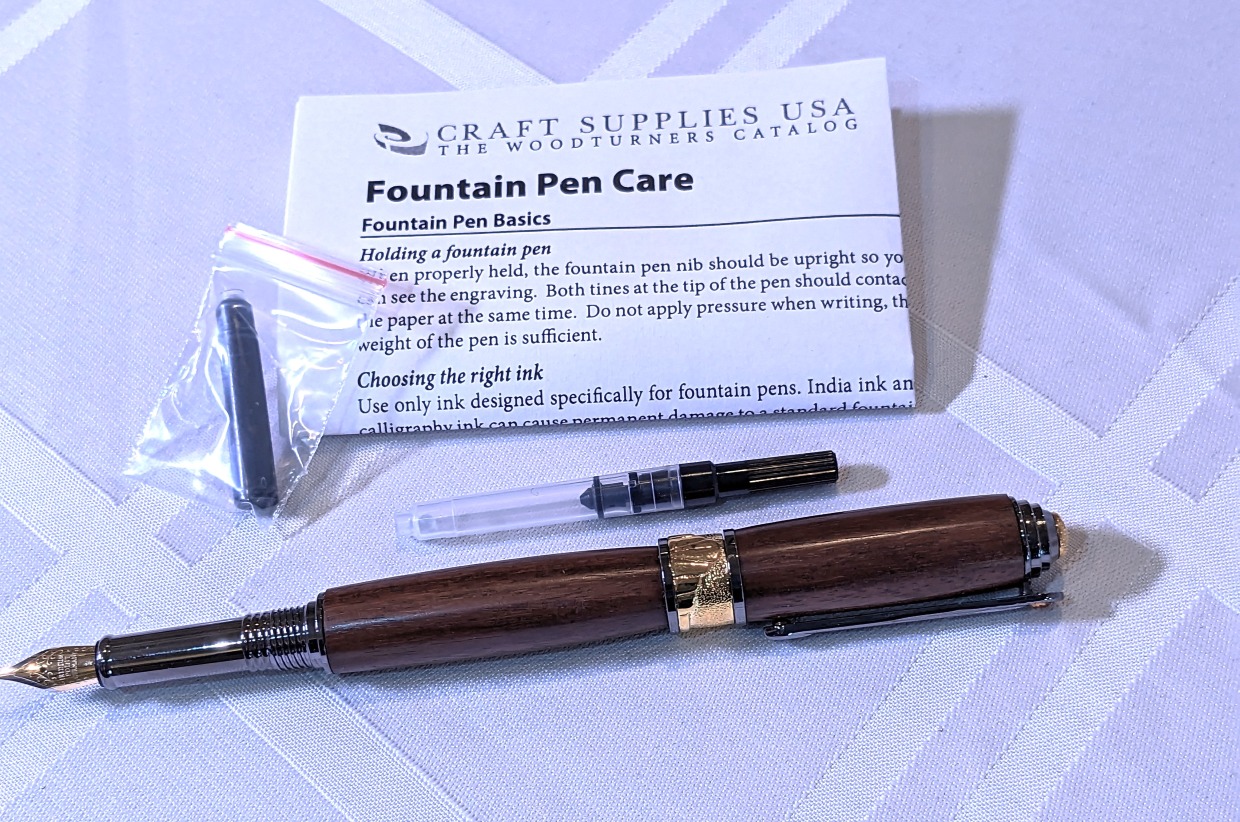 Hand crafted wood fountain pen | Manitou 6-12 PAC 2023 Holiday Auction ...
