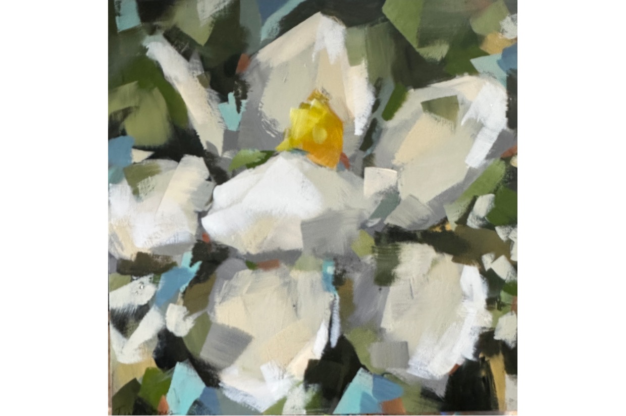 "Magnolia Beauty" 16x16 Acrylic Painting by Trish Jones | Lives ...