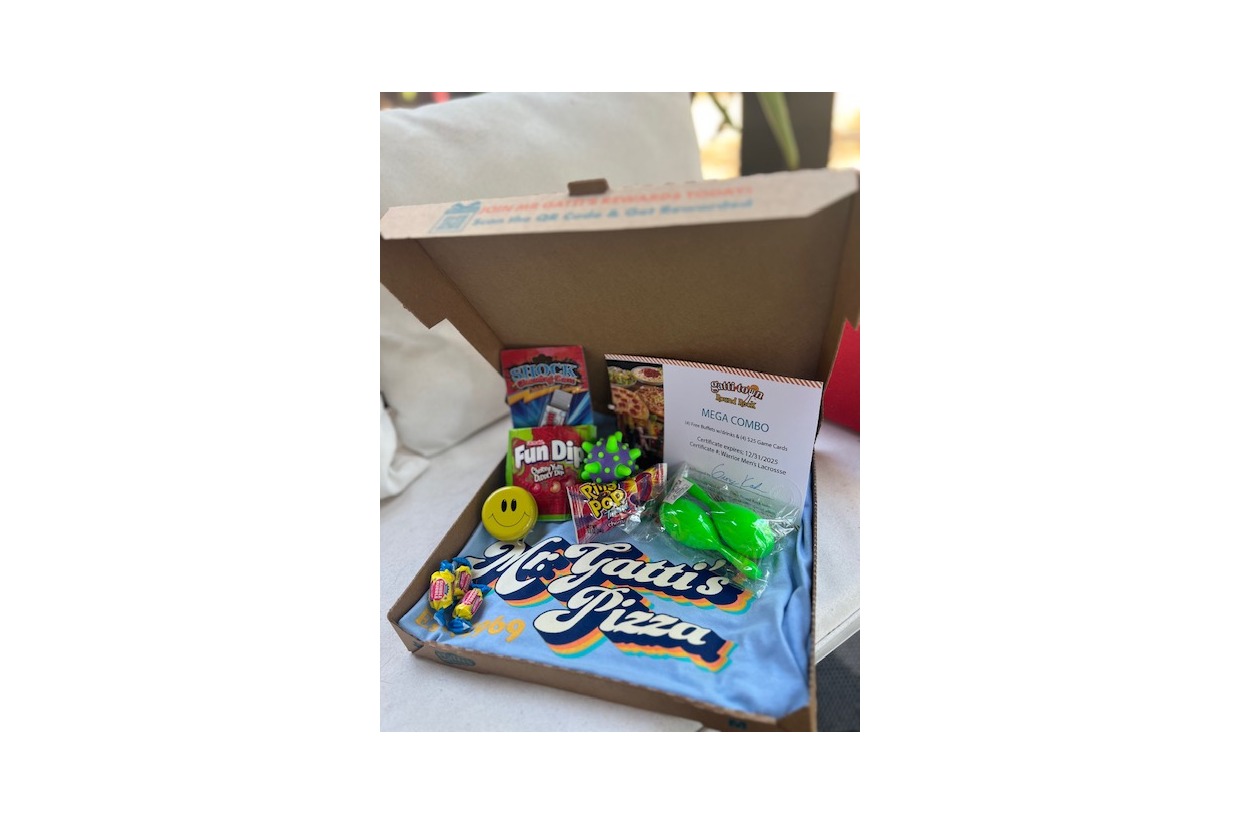 Gatti's Pizza & Fun Gift Box w/ food and games for 4! | 2nd Annual Online Auction! | Warrior Men ...