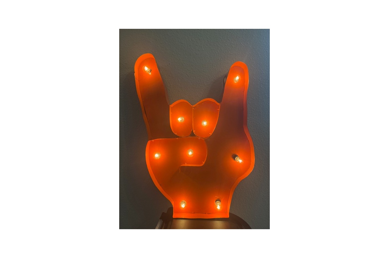Hook 'Em Horns Lighted Hand Sign | 2nd Annual Online Auction! | Warrior ...