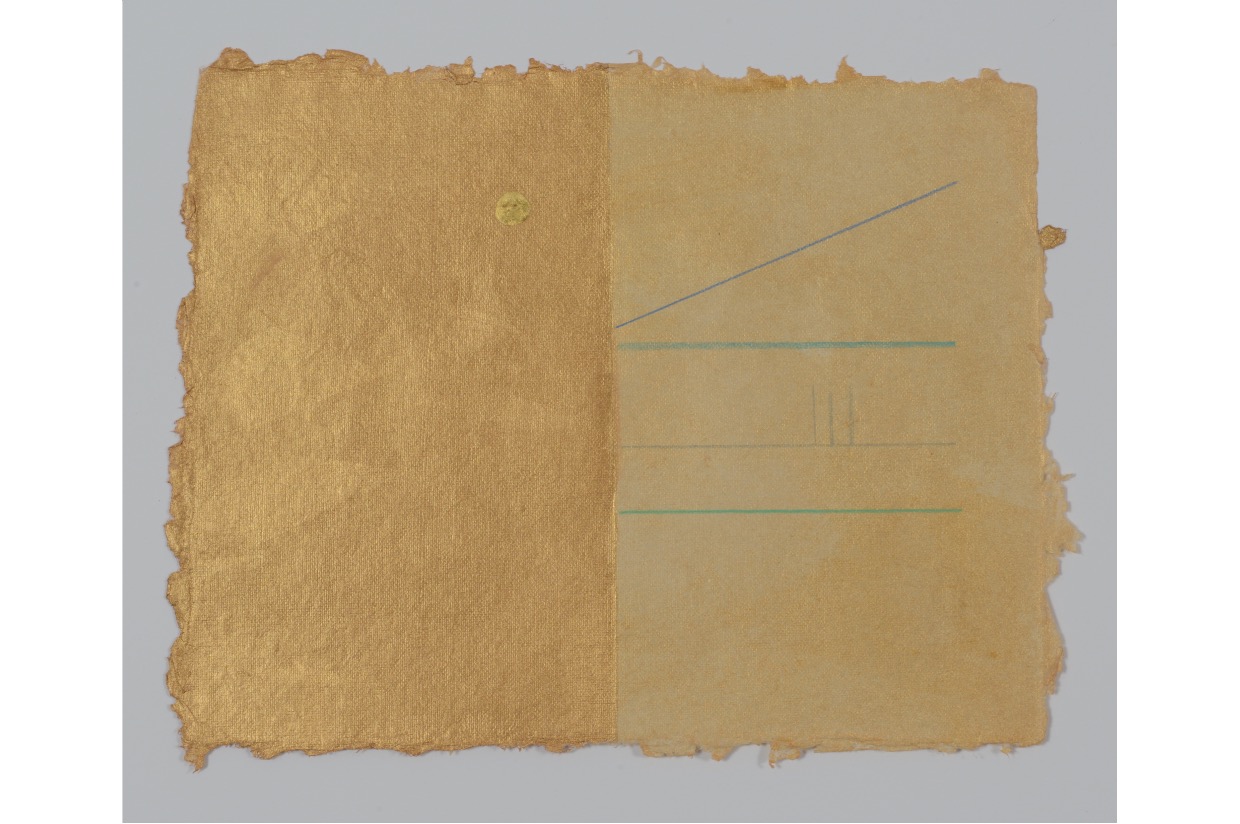 Gold Page with Green Lines - Diane Churchill | Gallery Ekolu | Artists ...