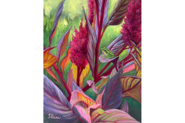 Frog and Fuchsia - Sarah Paine | Gallery Elua | Artists for Lahaina ...