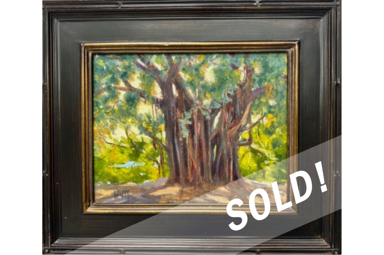 Backlit Banyan Tree - Sheila Wolff | Gallery Elua | Artists for Lahaina ...