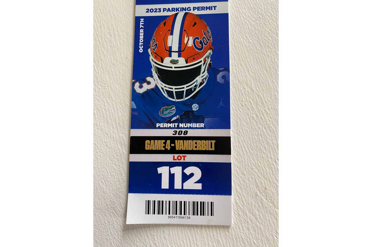 Lot 112 Parking Pass - Vandy Game | Vandy Game (10/7) | Gator Club of ...