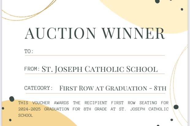 8th grade graduation- Front row | Grandparents Day 2024 | St. Joseph ...