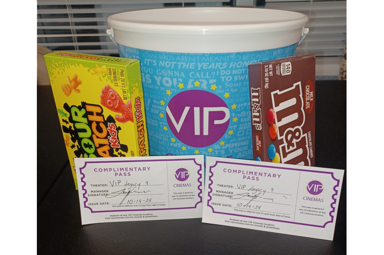 VIP Legacy 9 Cinemas: A Trip To The Movies Gift Pack | P.A.W.S. 2024 ...