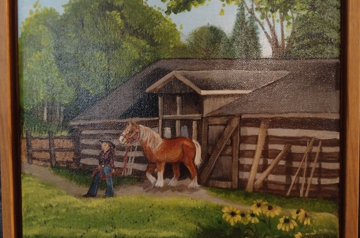 A6 - Seasonal Stables Painting by Anne Kusilek | Barn Raising Shindig ...