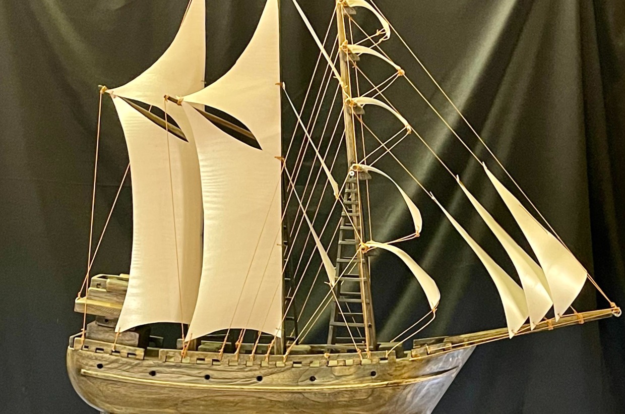 Teak Vintage hand carved sailing ship | Auction to Save Shaylia ...