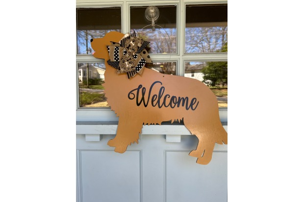 Golden Retriever Hanging Welcome Sign | Retriever Fest | Adopt a Golden ...