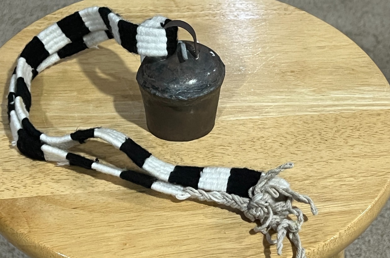 Small Yak Bell with Black and White Rope | Silent Auction | Education ...