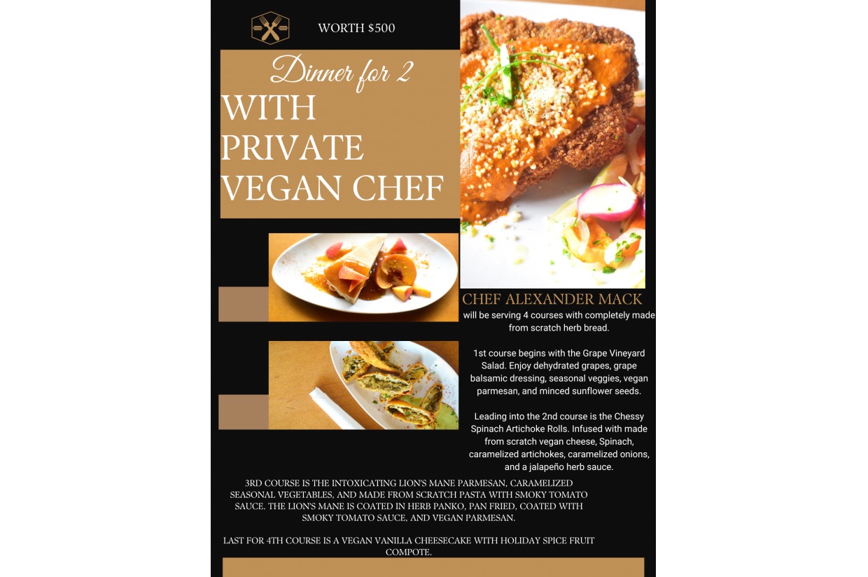 Dinner for 2 with Plant-Based/Vegan Chef Alexander Mack | 2024 DWSS ...