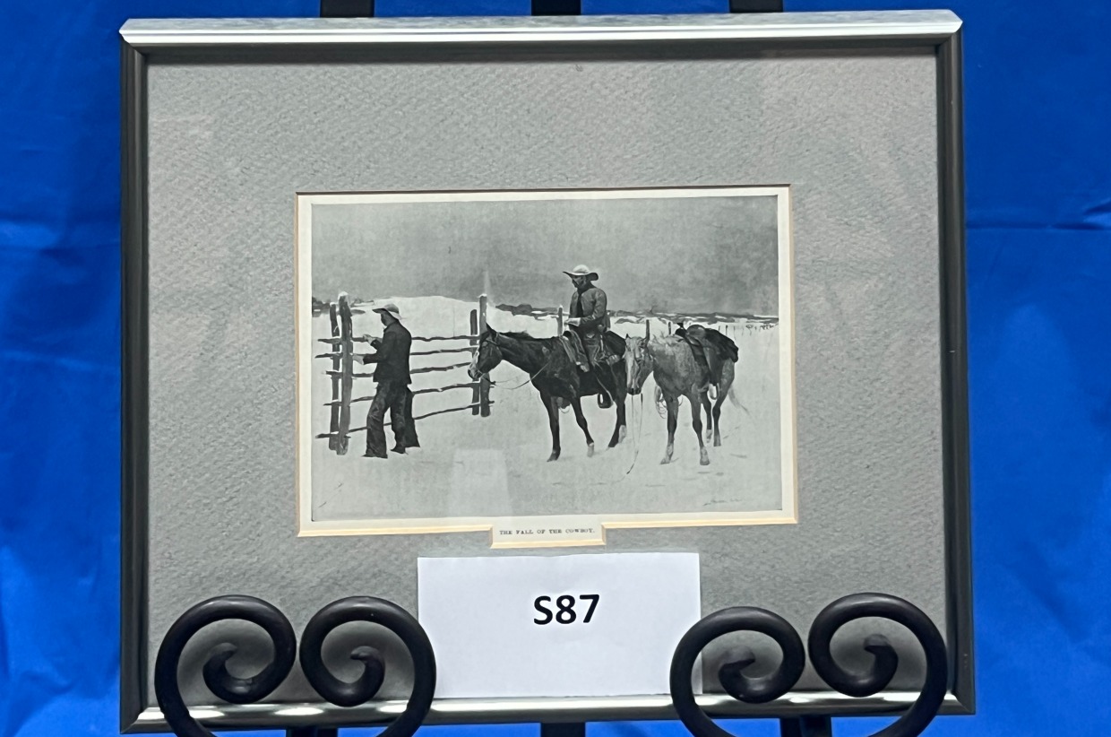 "The Fall of the Cowboy" Framed Print S87 | 2025 Christikon Benefit ...