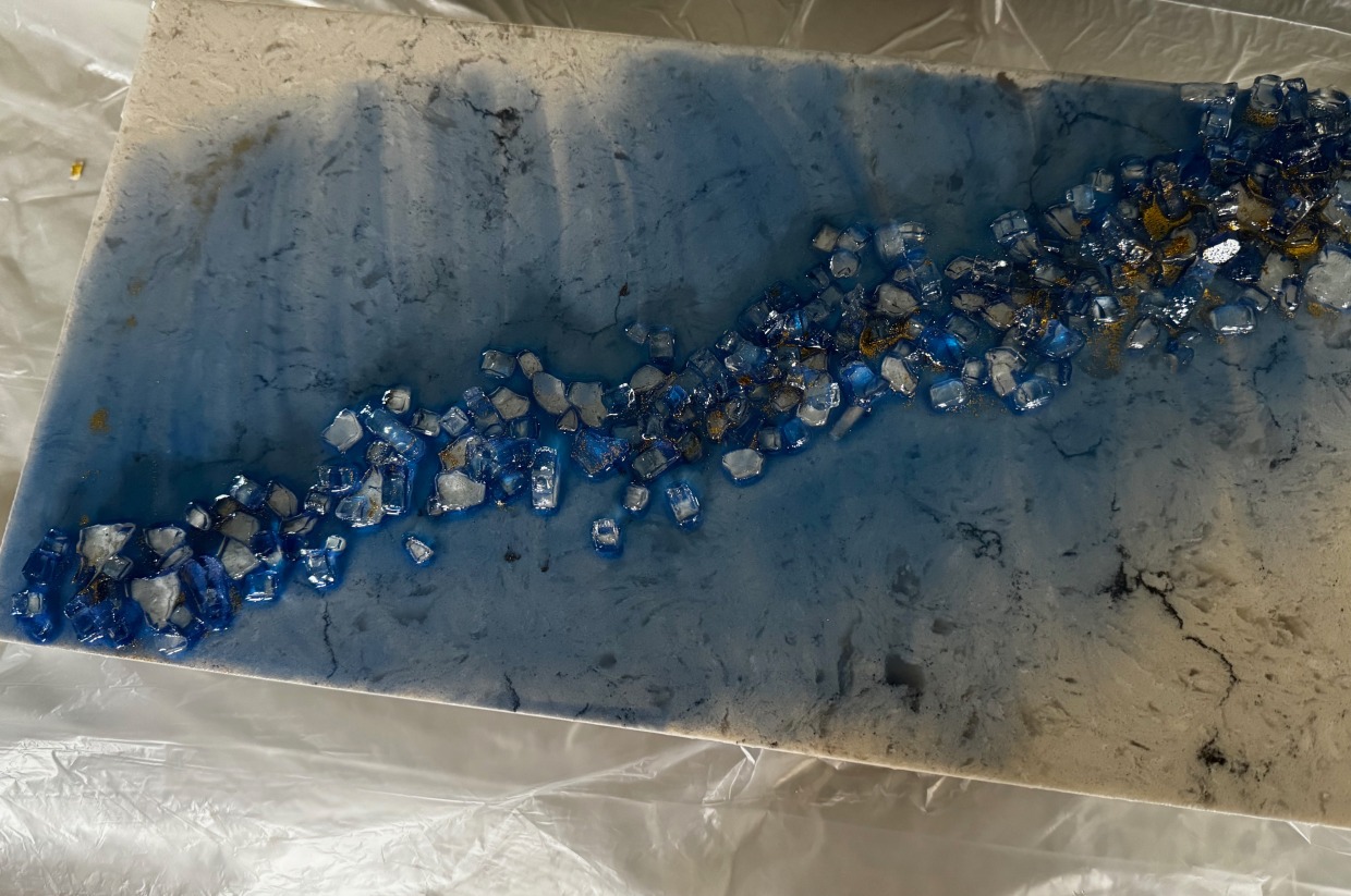 Epoxy/Glass Cut Quartz Board | Hastings First United Methodist Church ...